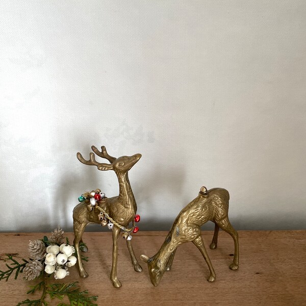 Brass Reindeer - Etsy