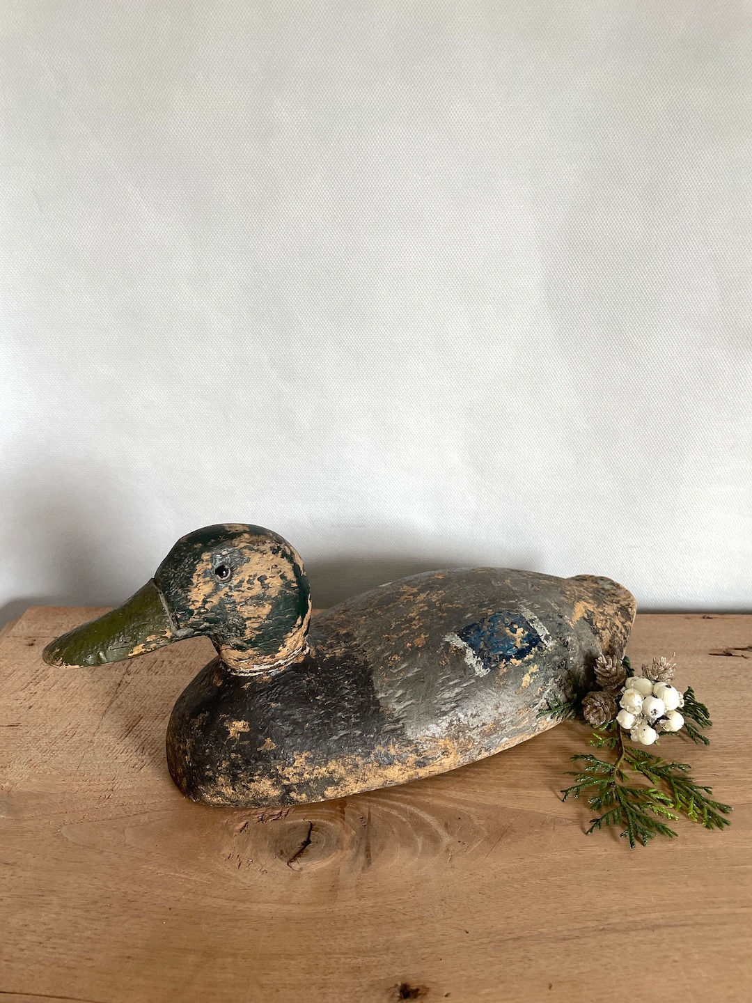 Handmade Wood Duck Decoy, Vintage Wood Duck, Duck Decoy, Vintage Duck ...