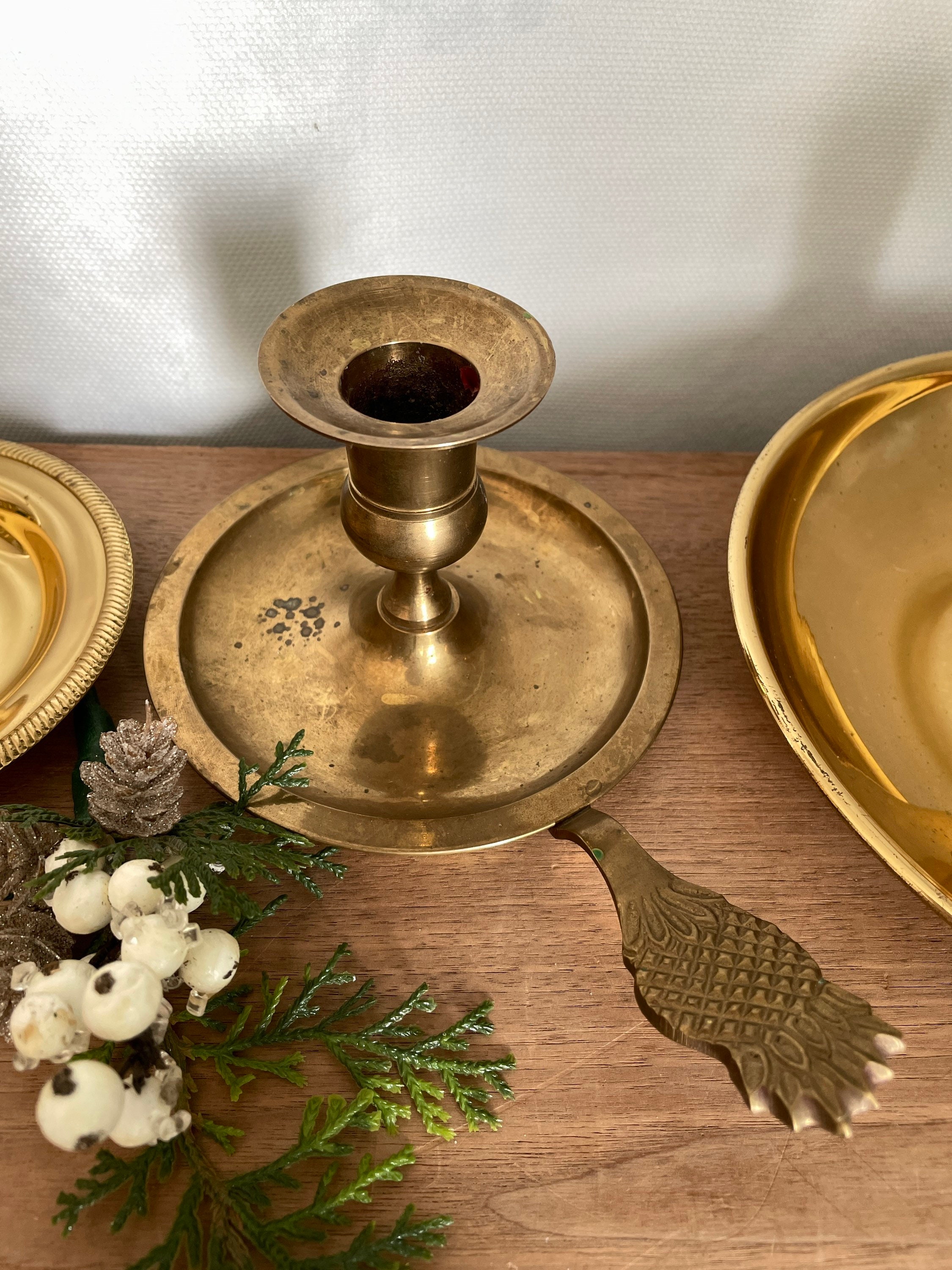 Brass Chamber Candlestick Holder Brass Candlestick Holder - Etsy