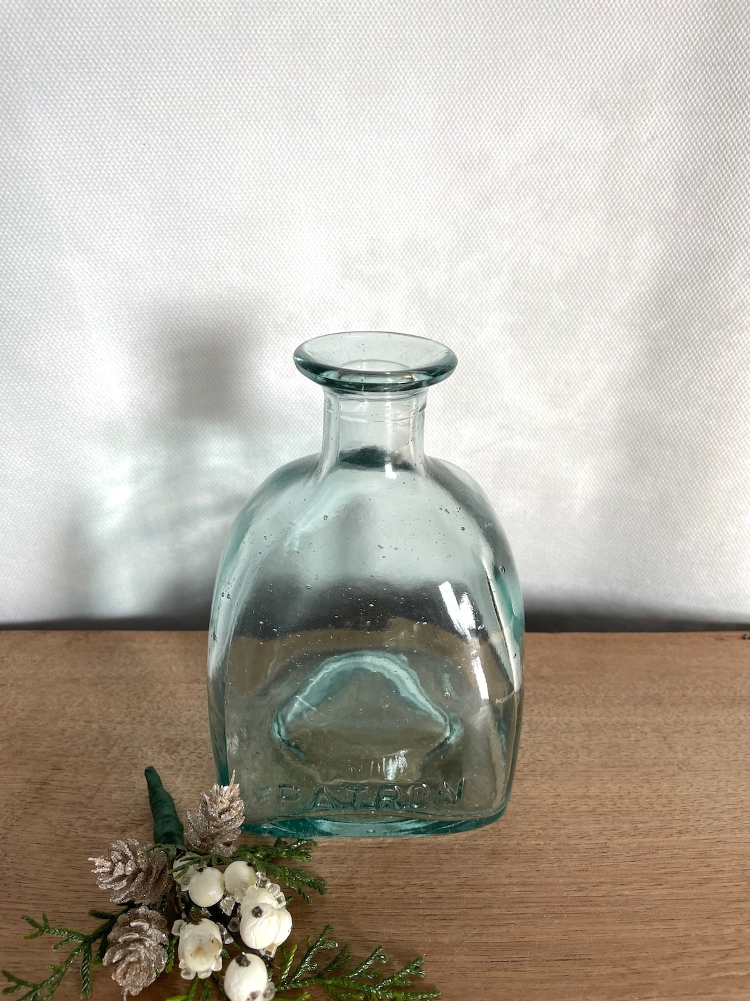 Blue Glass Patron Bottle, Blue Bottle, Blue Glass, Blue Glass Bottle ...