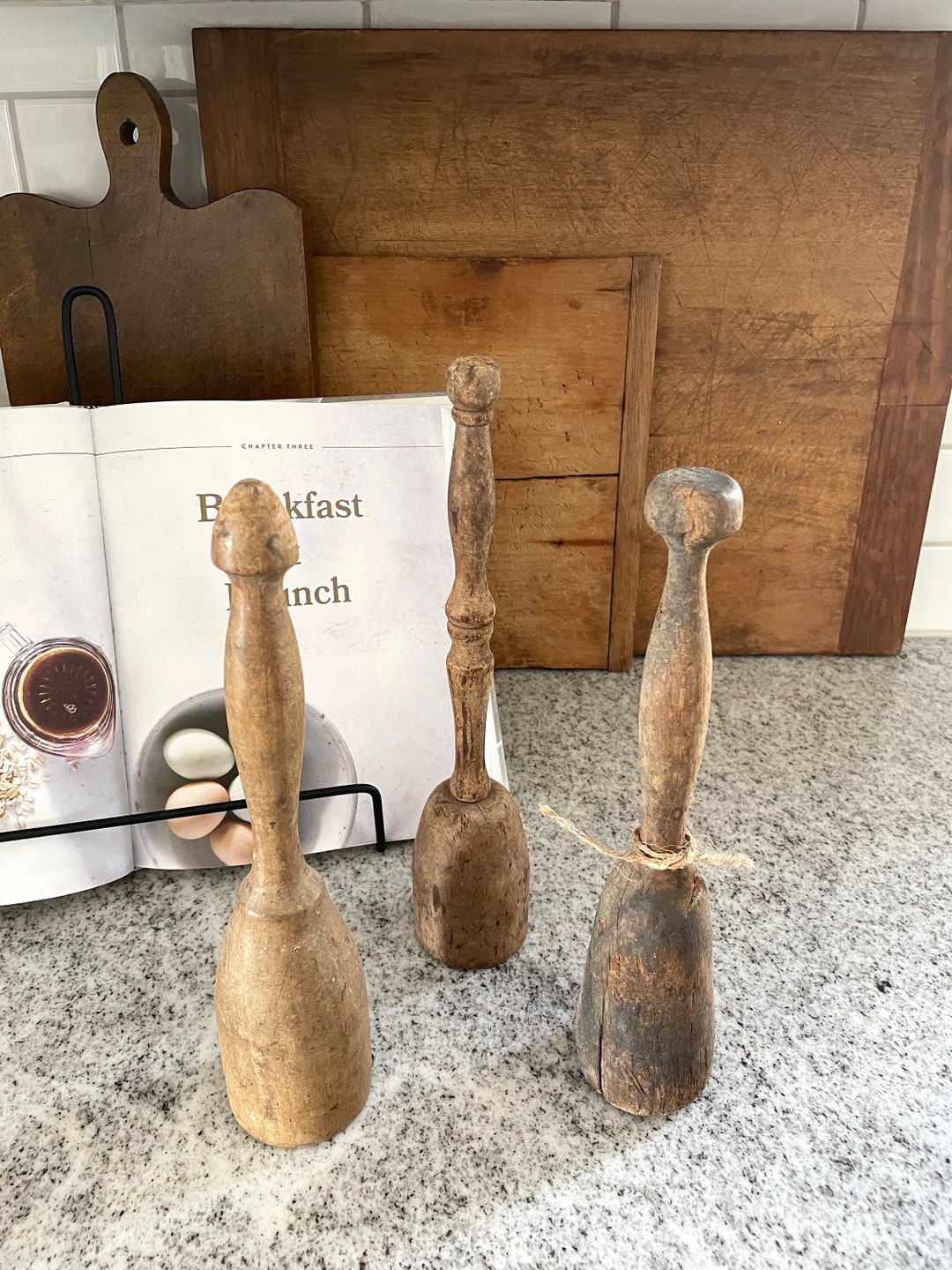 Antique Wood Masher, Wood Mashers, Mashers, Antique Mashers, Vintage ...