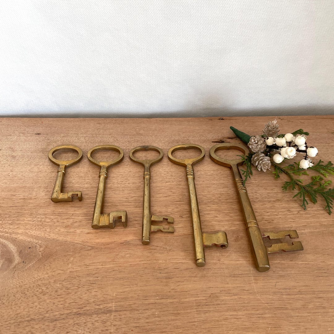 Vintage Brass Key Vintage Key Patina Bookshelf Decor Aesthetic Stuff ...
