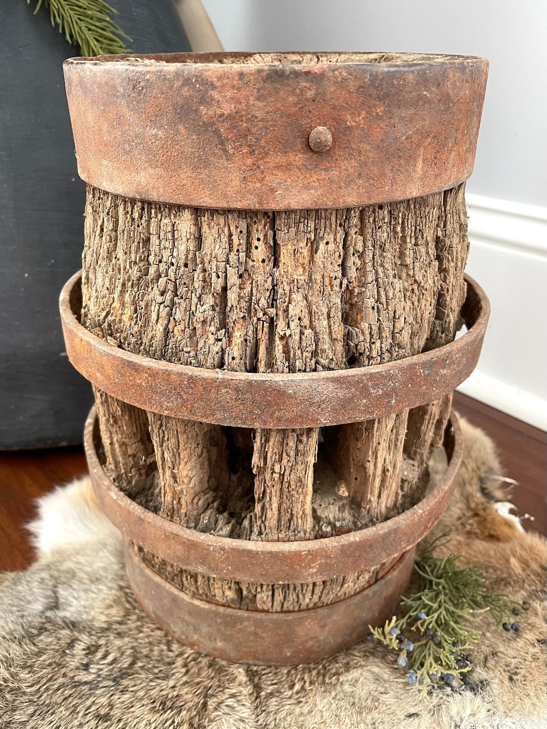 Vintage Wagon Wheel Hub, Primitive Decor, Vintage Decor, Farmhouse ...