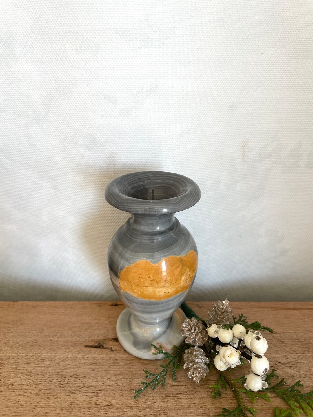 Small Marble Vase, Vintage Vase, Marble Vase, Vintage Decor, Marble ...