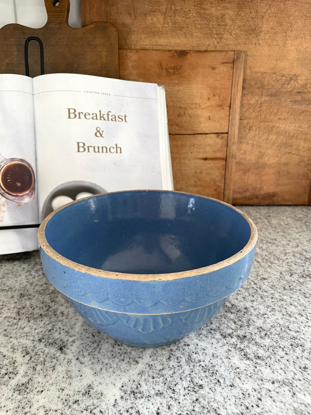 Blue Stoneware Bowl, Vintage Bowl, Stoneware Bowl, Vintage Blue Bowl ...
