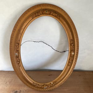 Round Ornate Gold Frame Wood Frame Gold Painting Frame Wall Hanging ...