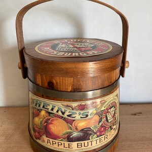 Vintage Apple Butter Bucket, Wood Firkin Bucket, Wood Bucket, Barrel ...