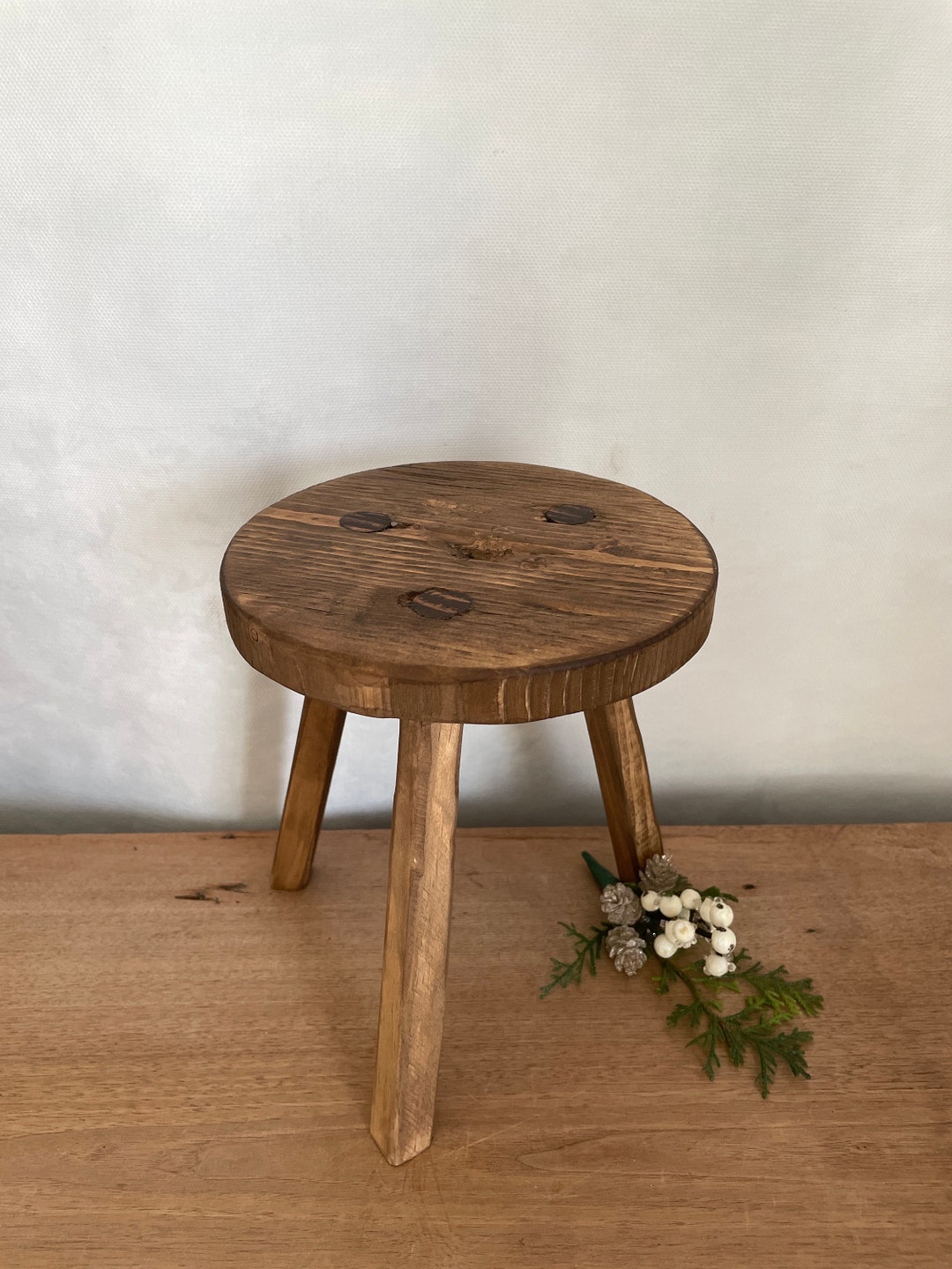Round Wood Stool, Small Stool, Kitchen Counter Stool, Round Stool ...