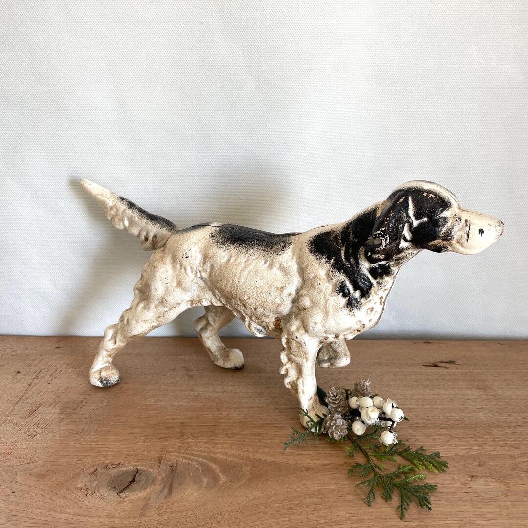 Cast Iron Hunting Dog Statue Hound Retriever Coonhound Duck Hunting ...