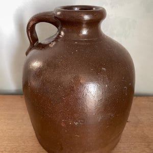 Wide Mouth Stoneware Jug, Kitchen Decor, Stoneware Jug, Brown Jug ...