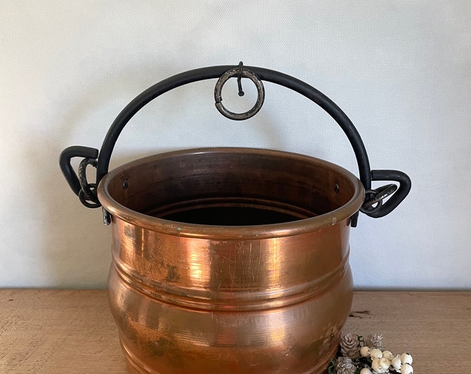 Copper Bucket, Vintage Copper Pot, Copper Pot, French Country, Copper ...