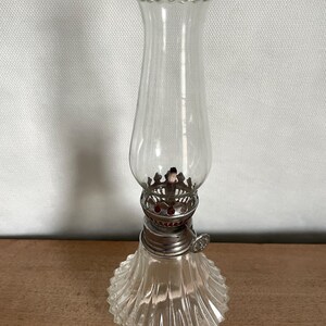 Small Glass Oil Lamp, Oil Lamp, Vintage Oil Lamp, Glass Oil Lamp, Lamp ...
