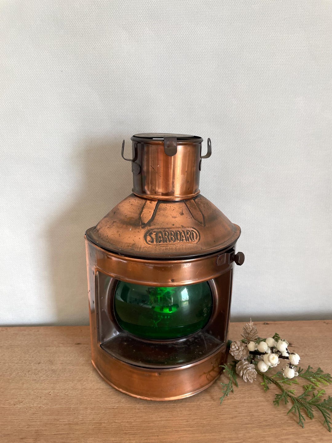 Vintage Copper Ship Lantern Ship Light Copper Oil Lamp Vintage Nautical ...