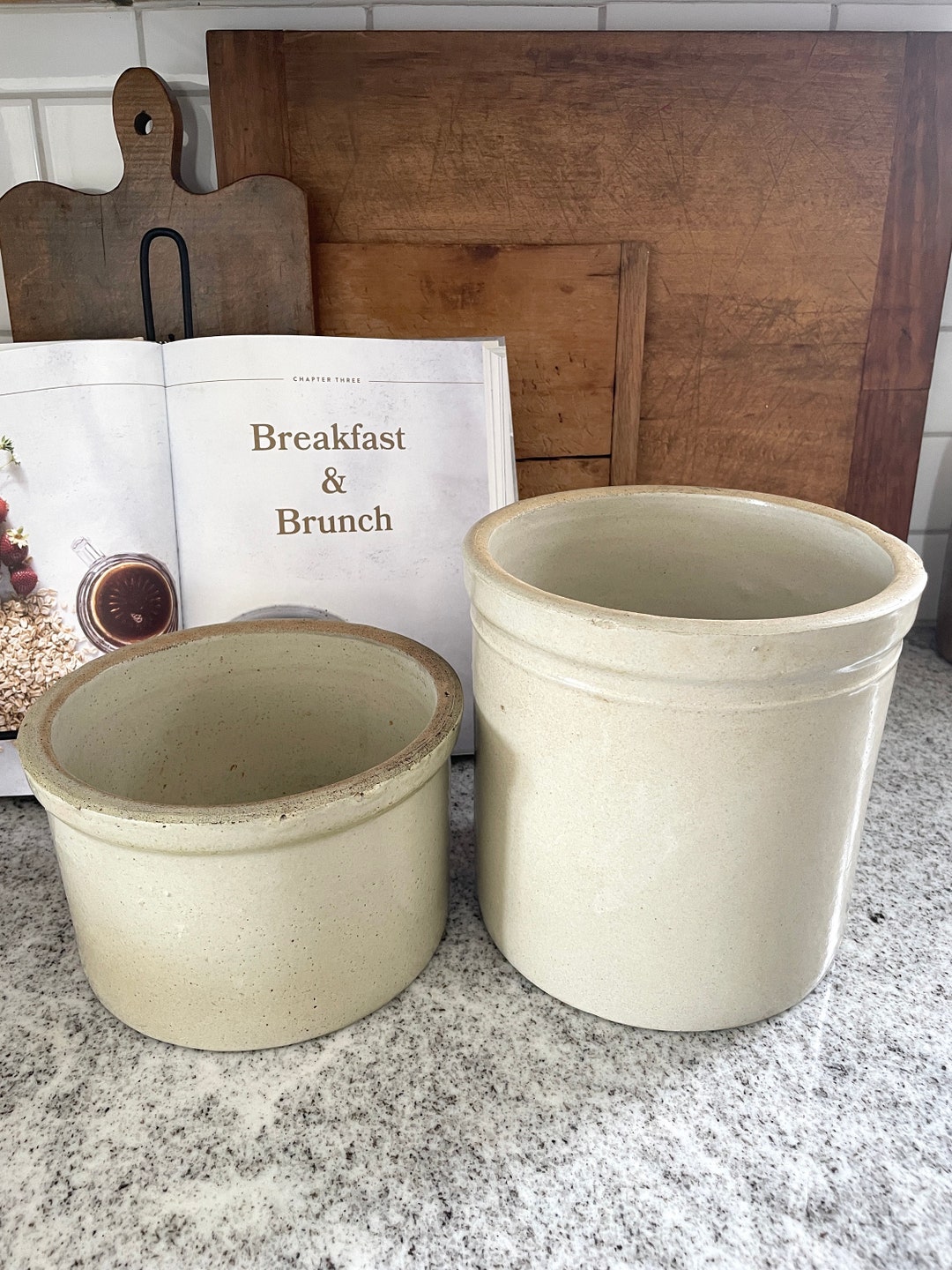 Utensil Holder Handmade Pottery Crock Utensil Crock Stoneware Crock ...