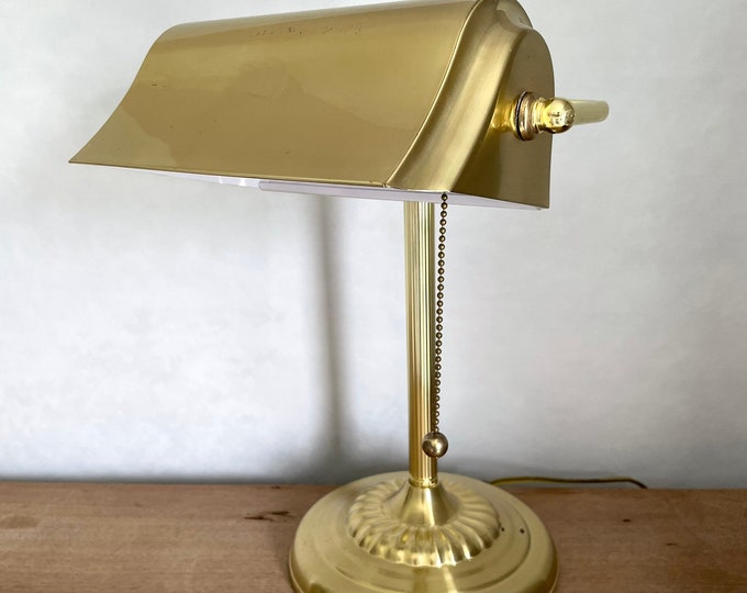 Gold Desk Lamp, Desk Lamp, Vintage Desk Lamp, Vintage Gold Lamp, Lamp ...
