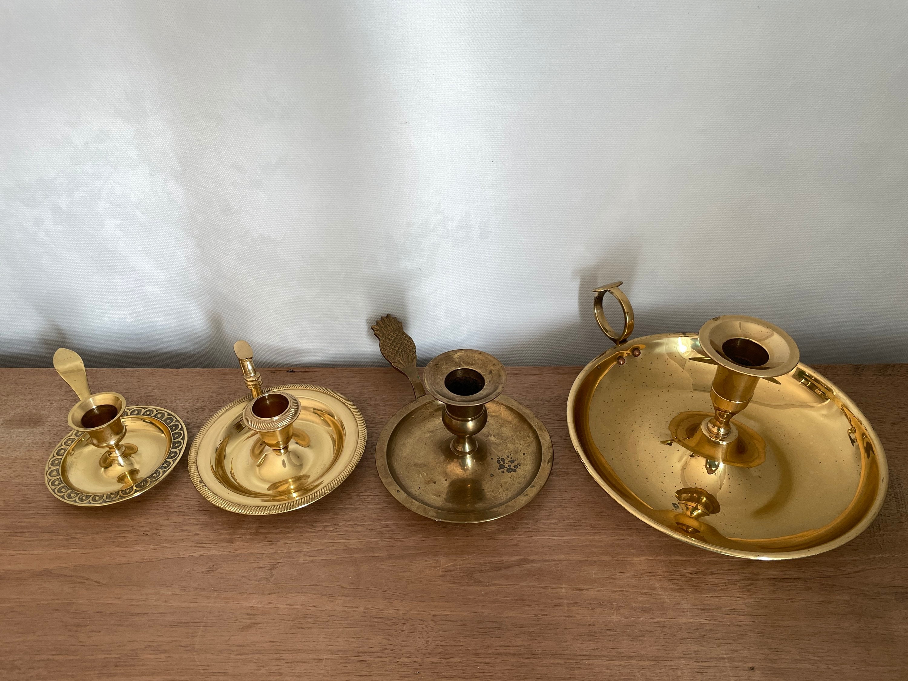 Brass Chamber Candlestick Holder Brass Candlestick Holder - Etsy