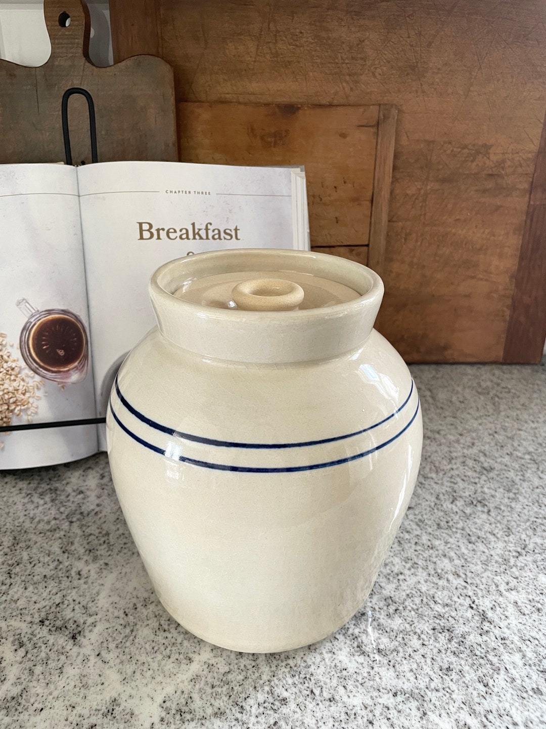 Kitchen Canister Marshall Pottery Utensil Holder Rustic Pottery ...