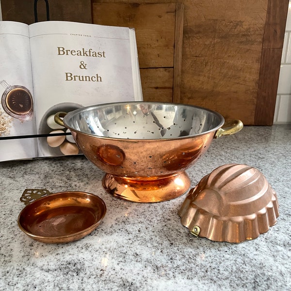 Copper Colander - Etsy