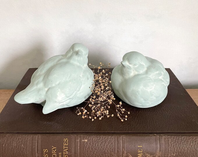 Bird Figurines, Pair of Birds, Vintage Birds, Blue Birds, Vintage Decor ...