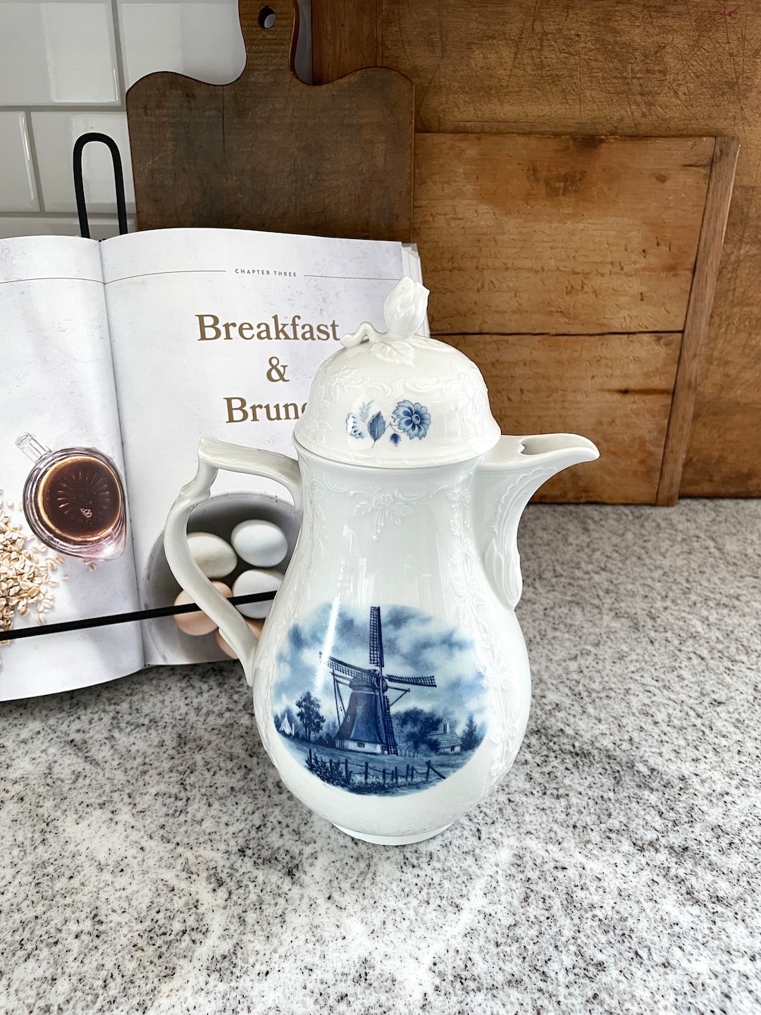 Blue Delft Pitcher, Vintage Blue Delft Pitcher, Vintage Pitcher, Blue ...