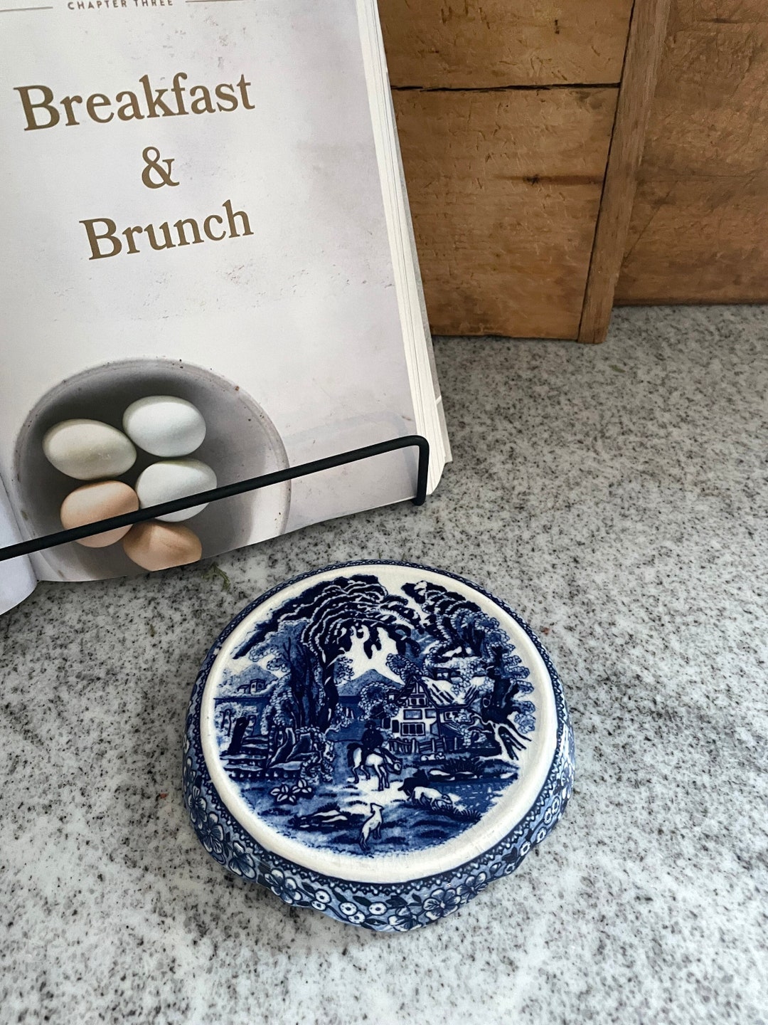 Blue and White Trivet, Ceramic Trivet, Vintage Trivet, Kitchen Decor ...