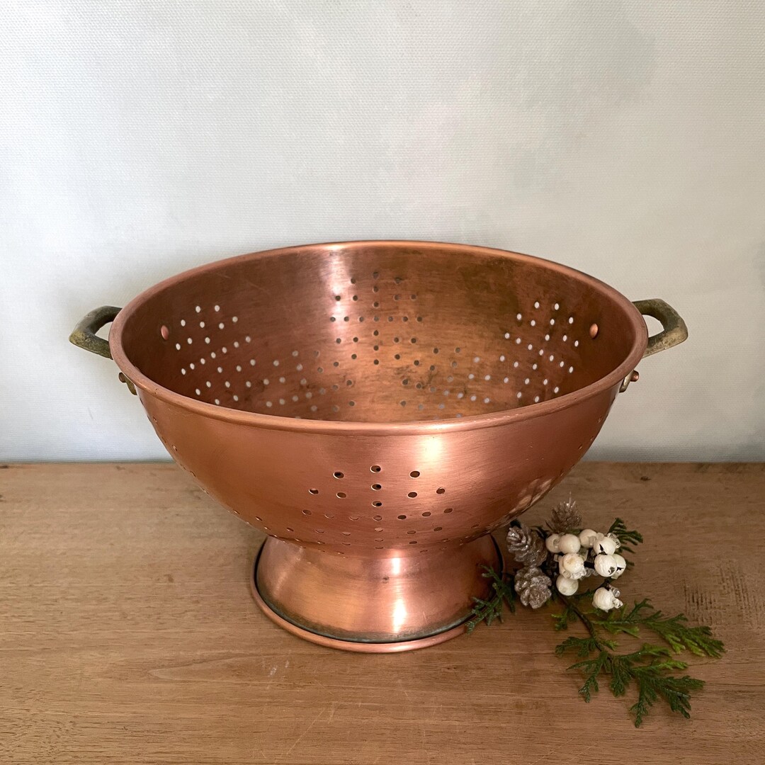 Copper Colander Copper and Brass Volander French Country Decor Country ...