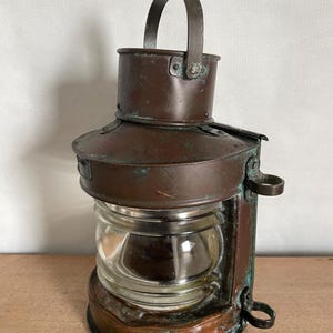 Copper Ship Lantern Vintage Copper Lantern Copper Ship Light Copper ...