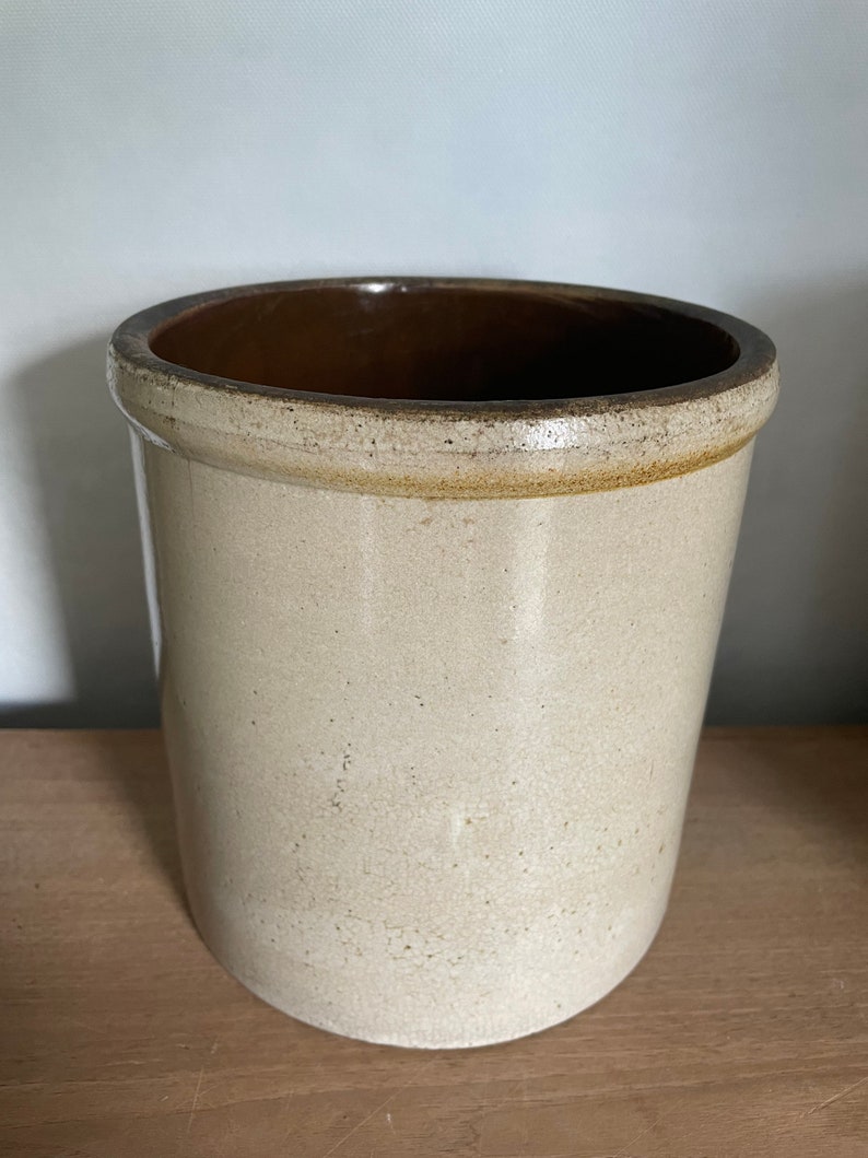 Antique Stoneware Crock Cream Crock Utensil Crock Kitchen - Etsy