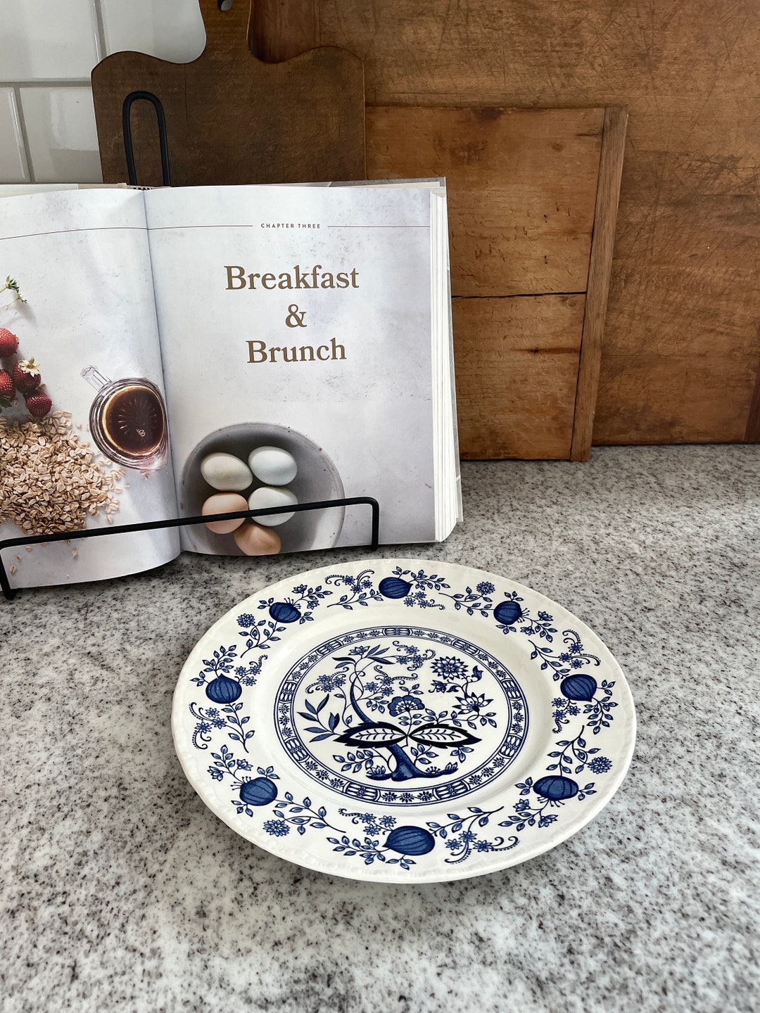 European Plate, Blue and White Plate, Ironstone Plate, Vintage Plate ...
