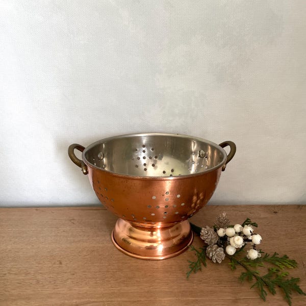 Copper Colander - Etsy