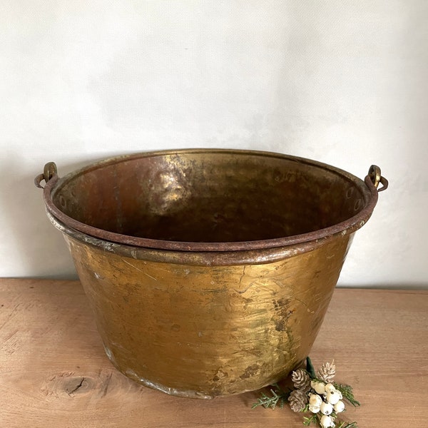 Antique Brass Bucket - Etsy