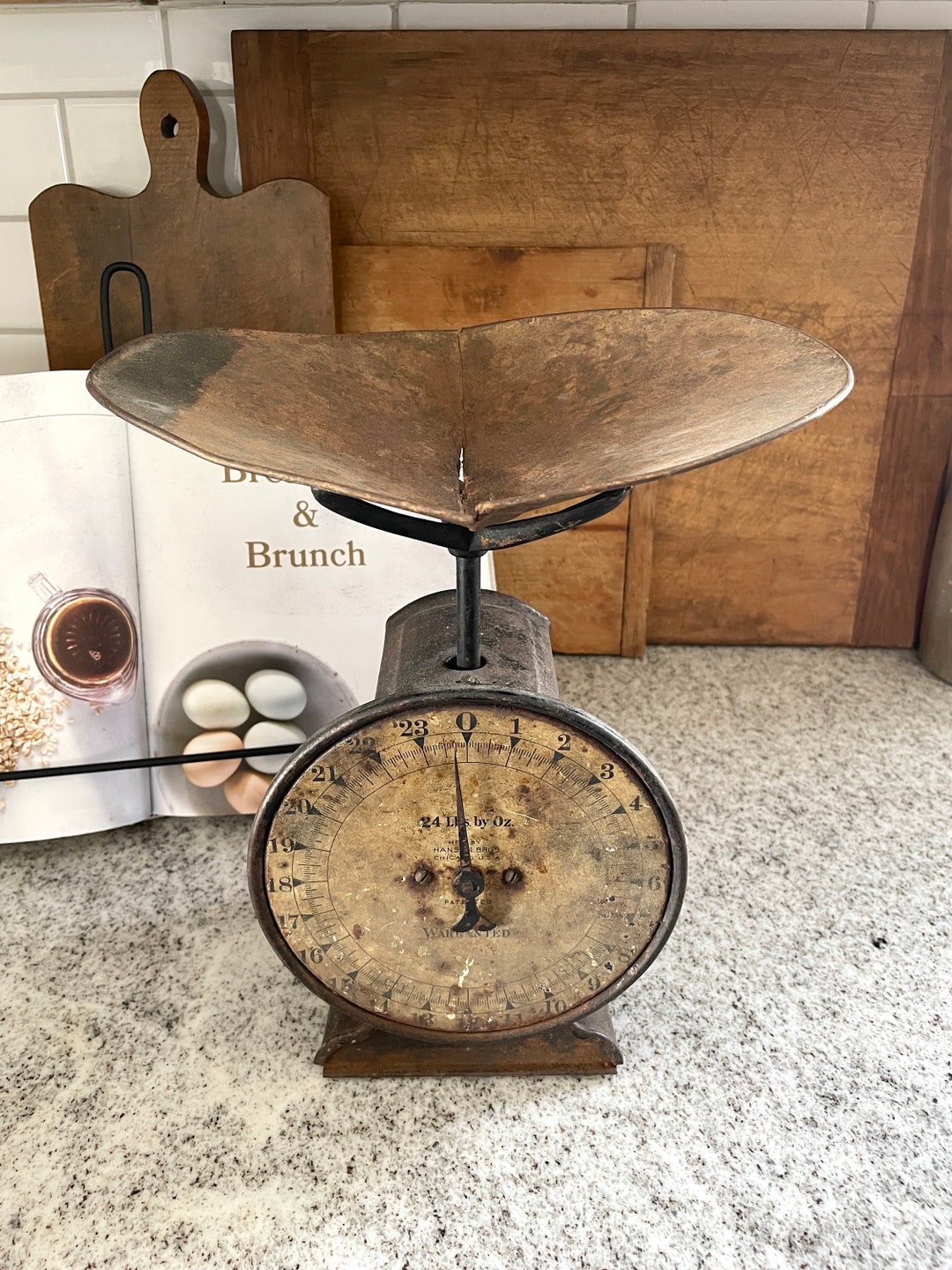 Antique Hanson Scale Shabby Chic Industrial Decor Rusty Chippy Old ...