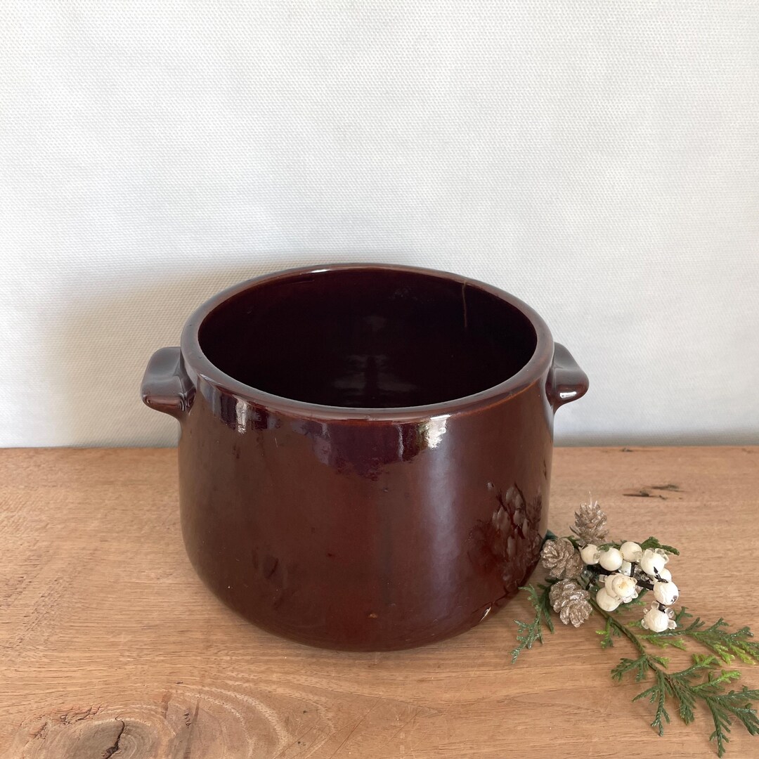 Brown Pottery Bowl, USA Pottery Bowl, Brown Bowl, Vintage Pottery Bowl ...
