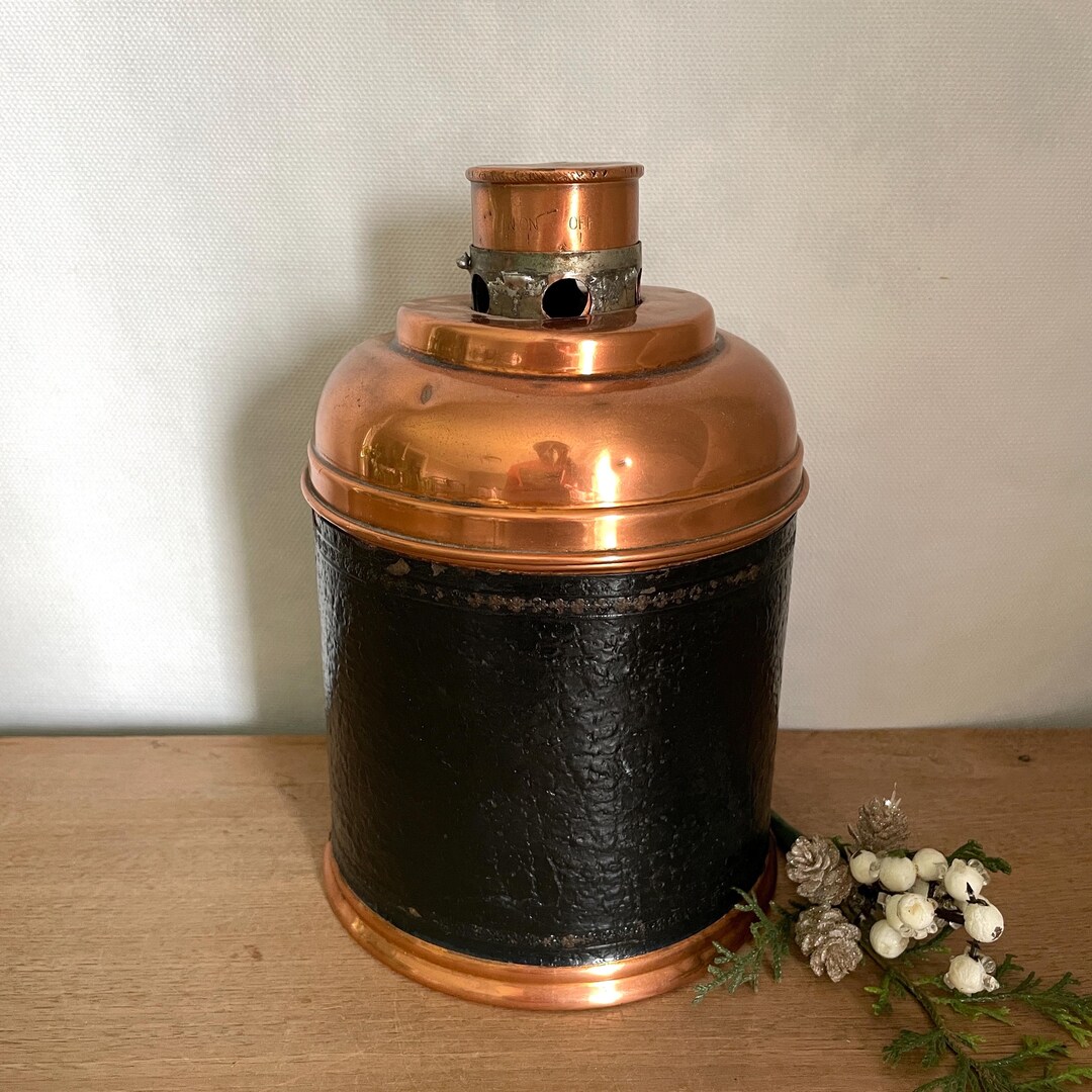 Copper Humidor Copper Cigar Holder Leather Himidor Vintage Humidor ...