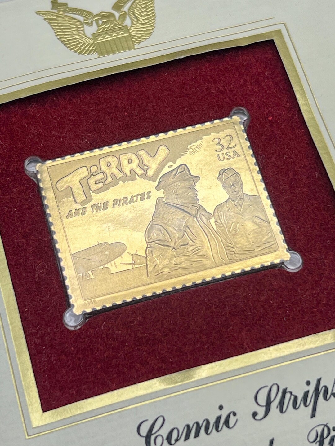 1995 Comic Strips terry and the Pirates 32-cent Stamp 22K Gold Replica ...