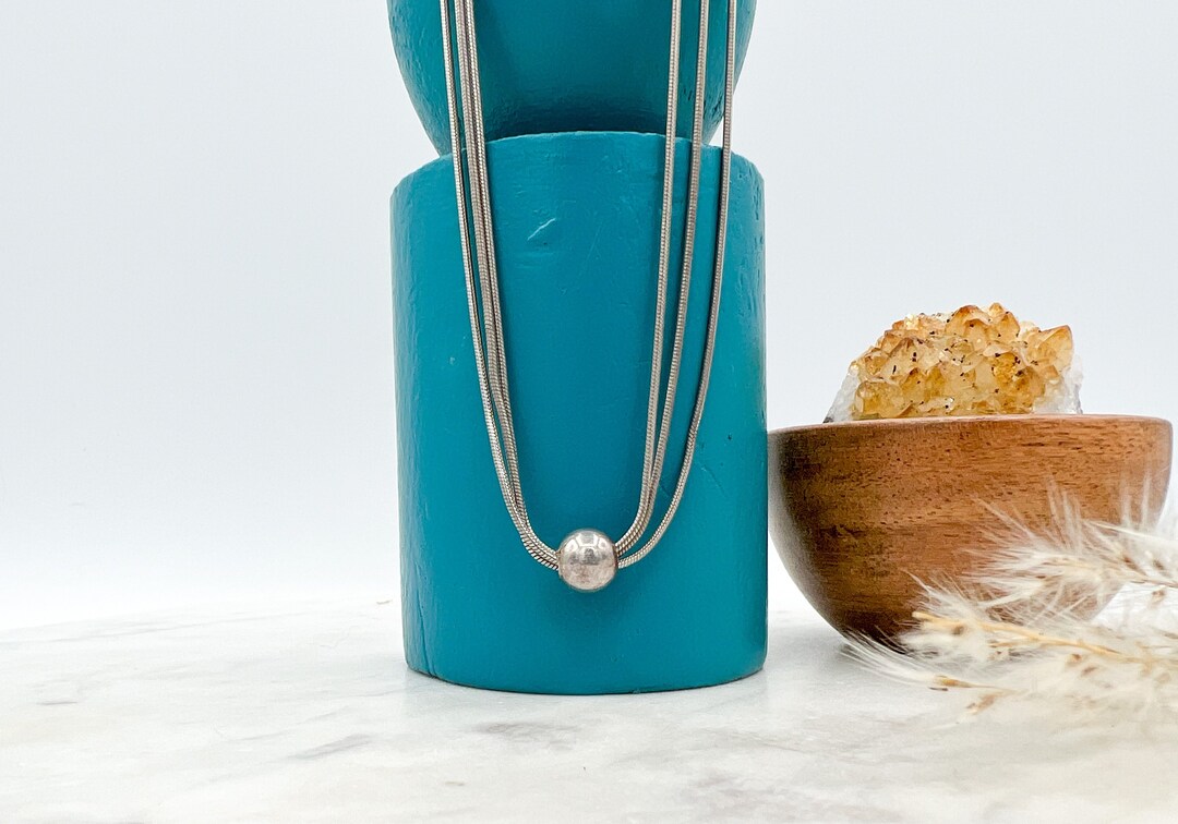 Vintage Tri-strand Sterling Silver Snake Chain, 16 Inches - Etsy