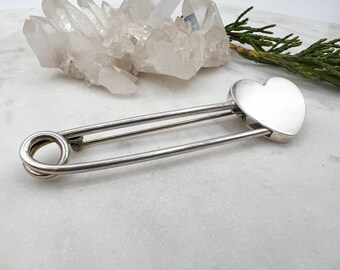 Heart Safety Pin - Etsy