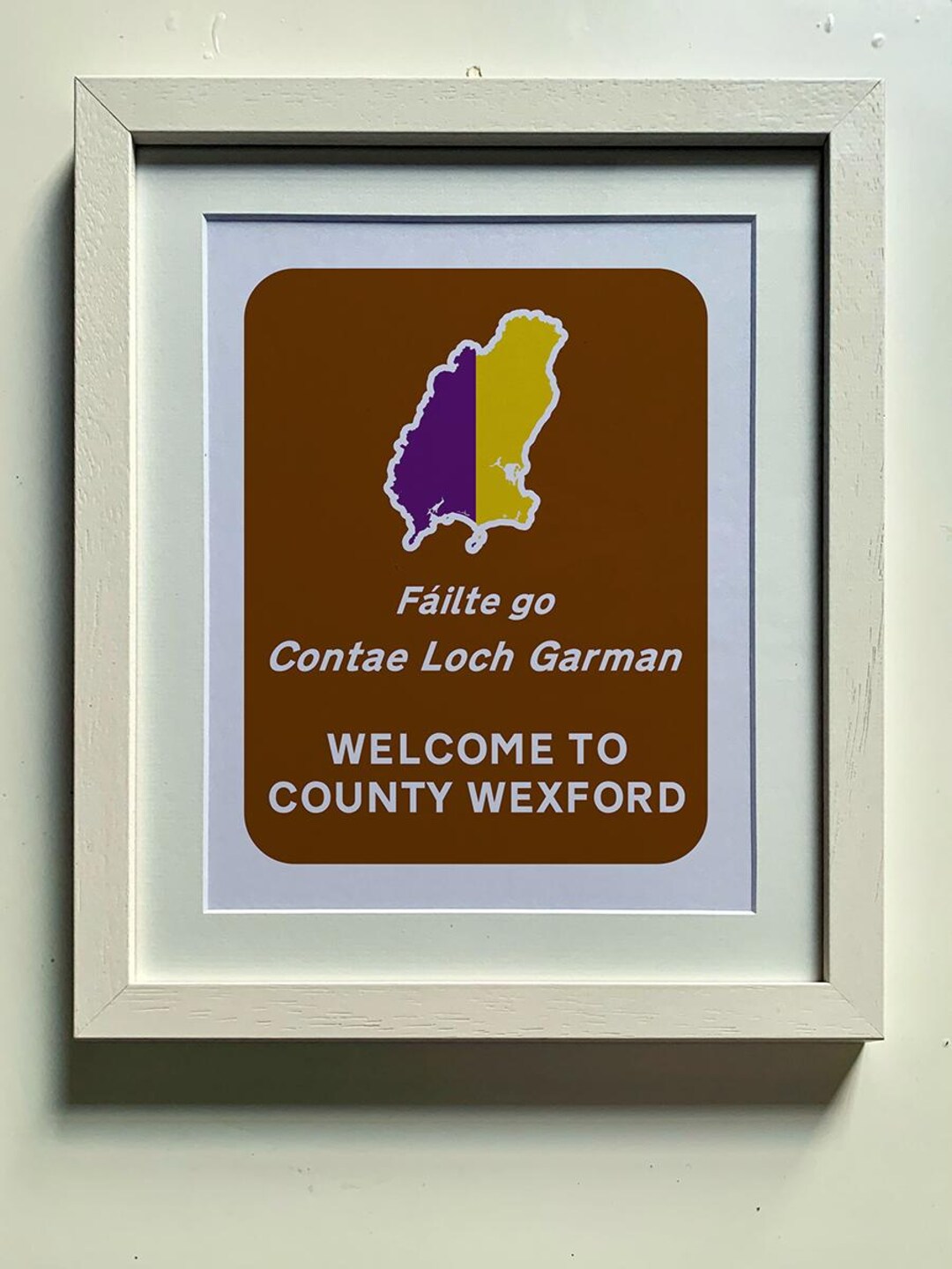 County Wexford Art Print 10x12i | Welcome Sign | Irish & English Text ...