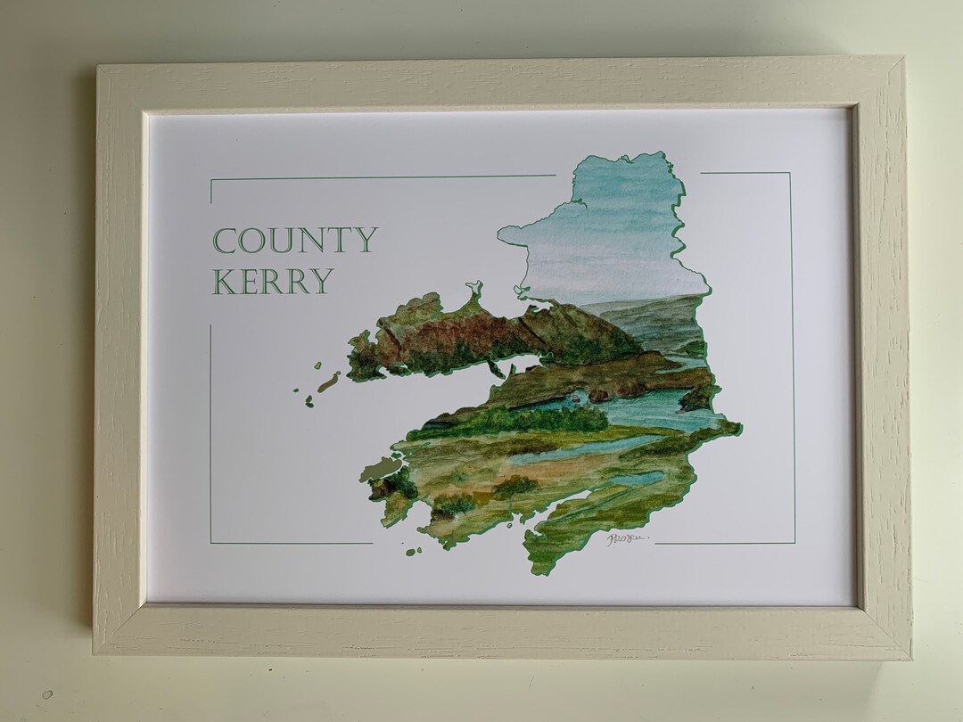 Irish County Print County Kerry Ladies View Watercolour Print Landscape ...