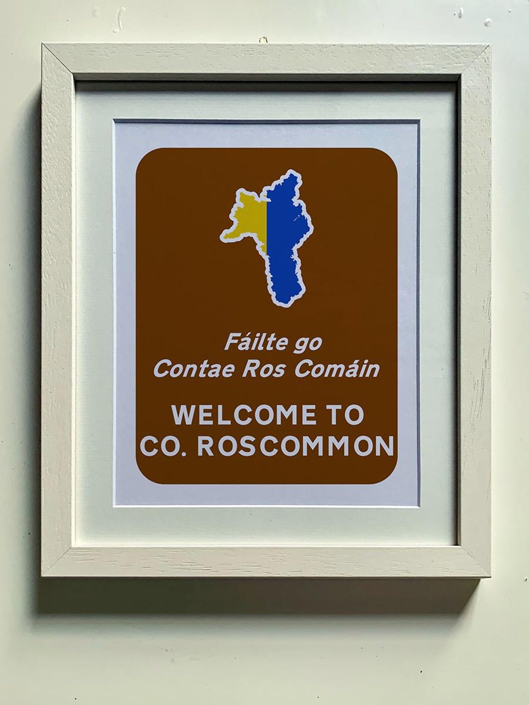 County Roscommon Welcome Sign Art Print | Irish Heritage Decor - Etsy