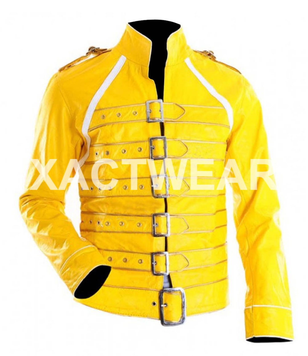 Mens Freddie Mercury Bohemian Rhapsody Cosplay Outfit Rockstar Biker ...
