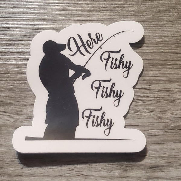 Here Fishy Fishing Decals - Etsy