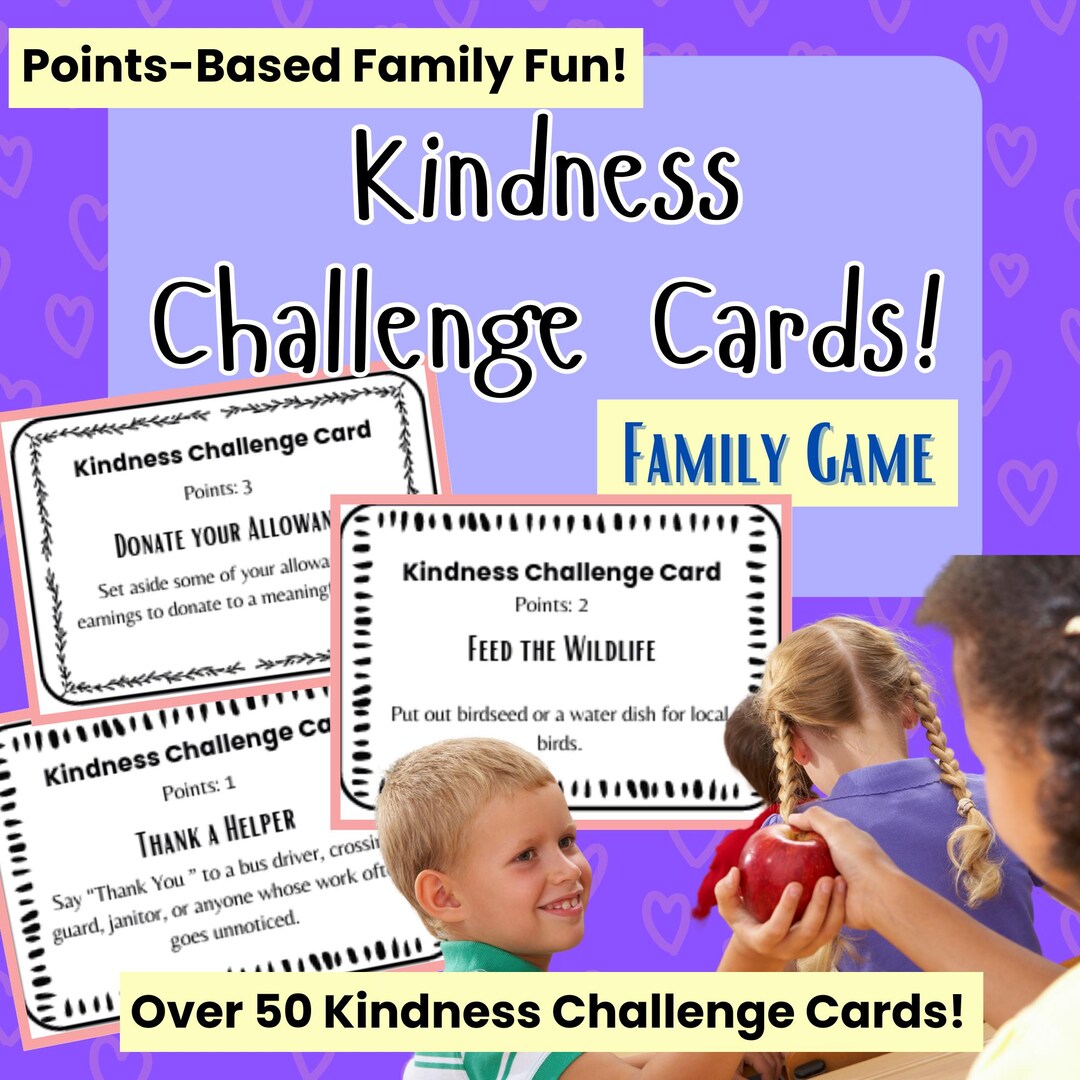 Kindness Challenge Family and Kids Game! Printable Family Game - Etsy