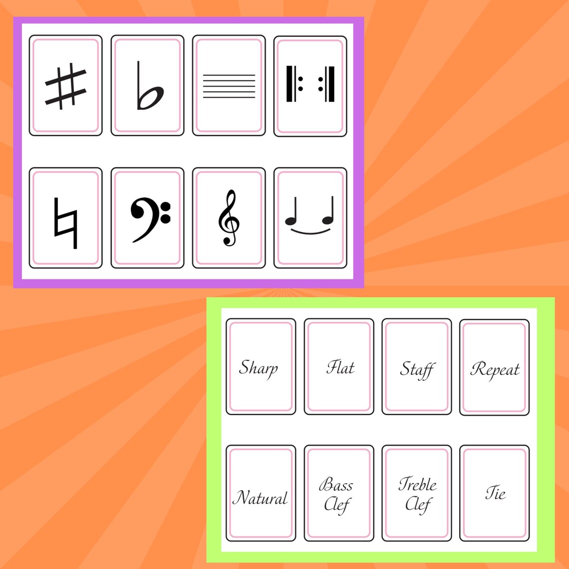 Printable Music Memory Card Game: Music Symbols, Homeschool Activity ...