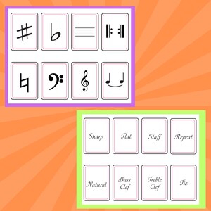 Printable Music Memory Card Game: Music Symbols, Homeschool Activity ...