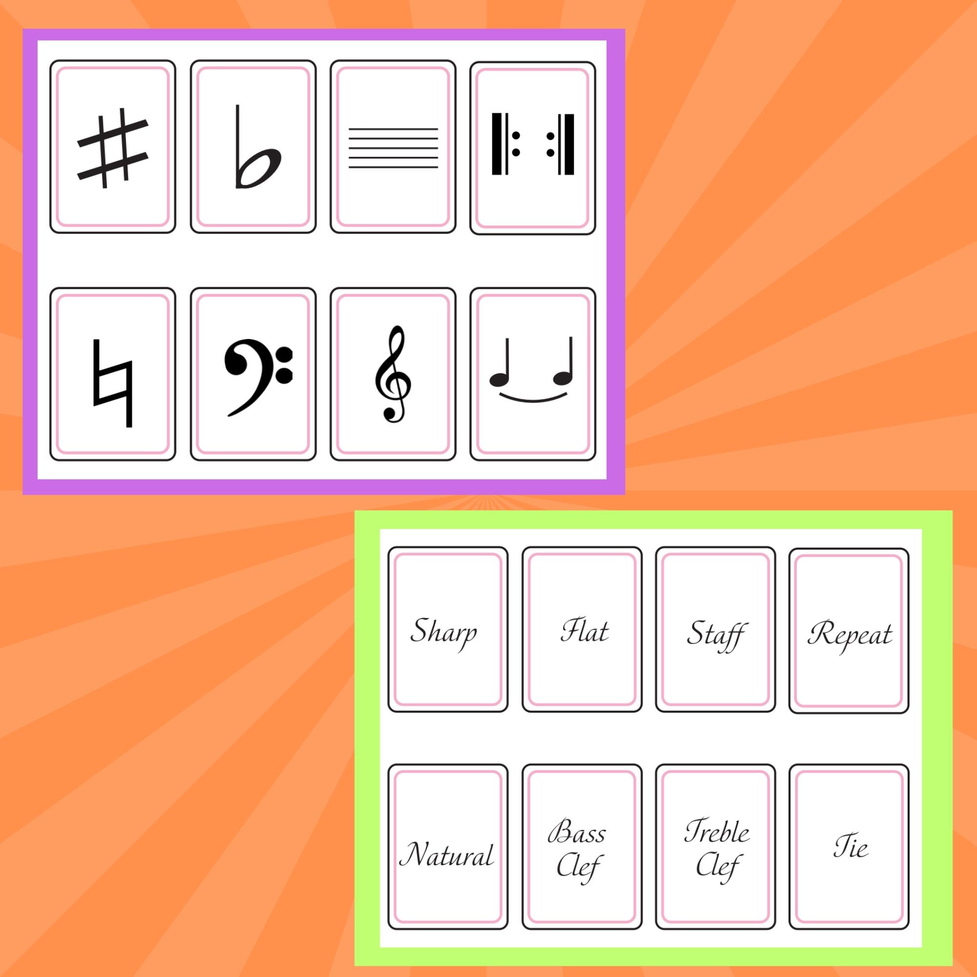 Printable Music Memory Card Game: Music Symbols, Homeschool Activity ...