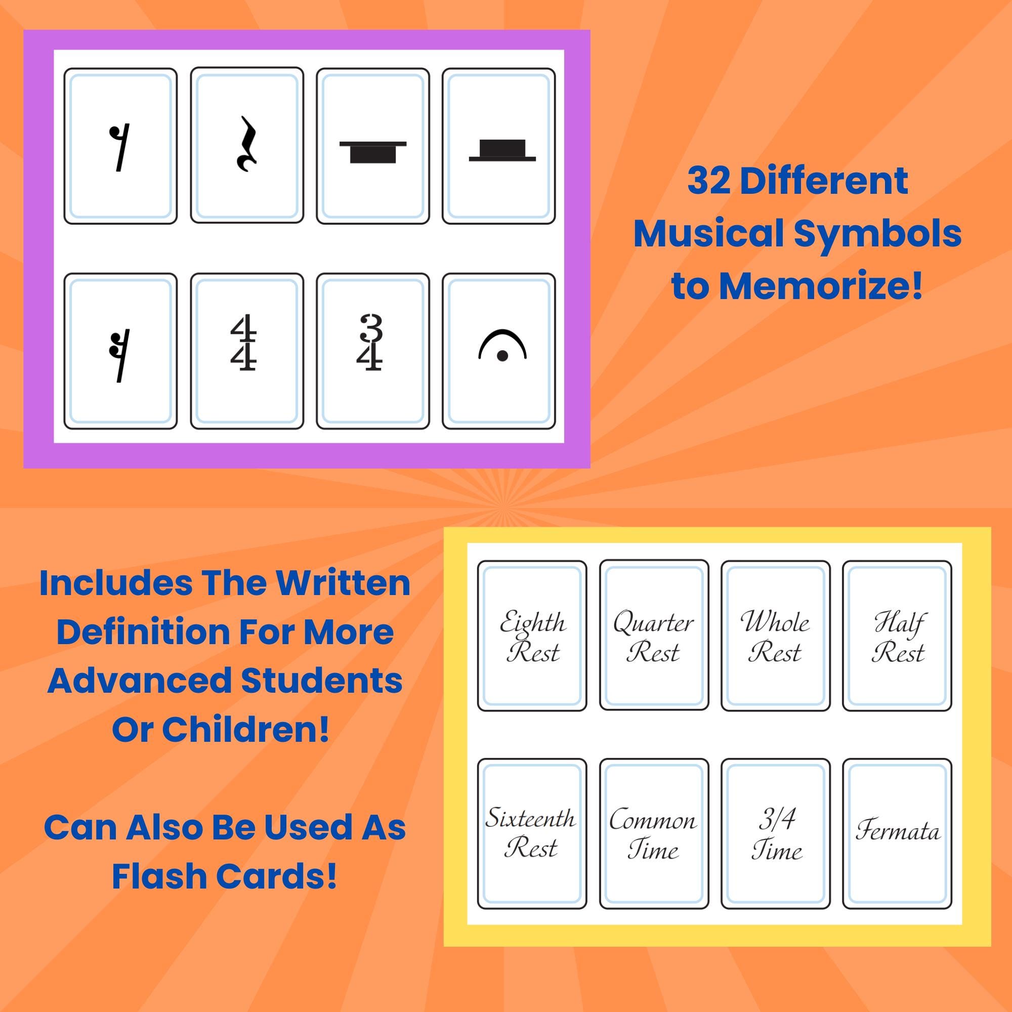 Printable Music Memory Card Game: Music Symbols, Homeschool Activity ...
