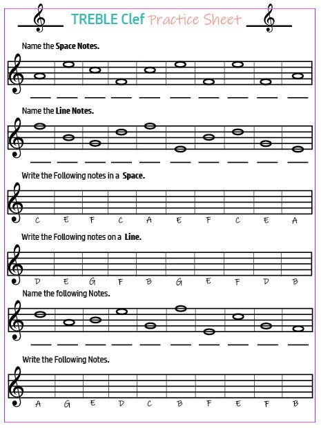 Music Notation Practice Sheets With Answer Keys - Etsy