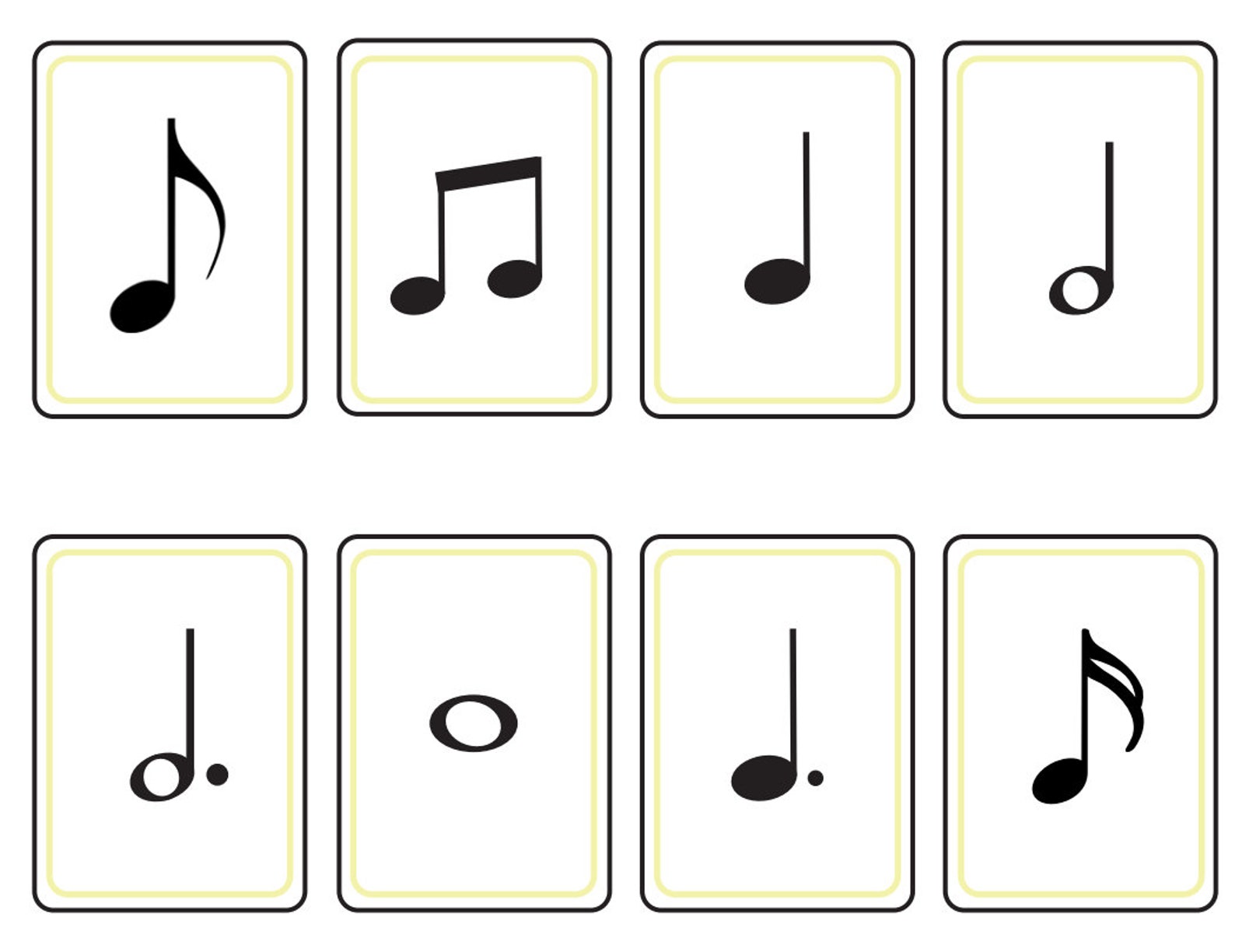 Printable Music Memory Card Game: Music Symbols, Homeschool Activity ...