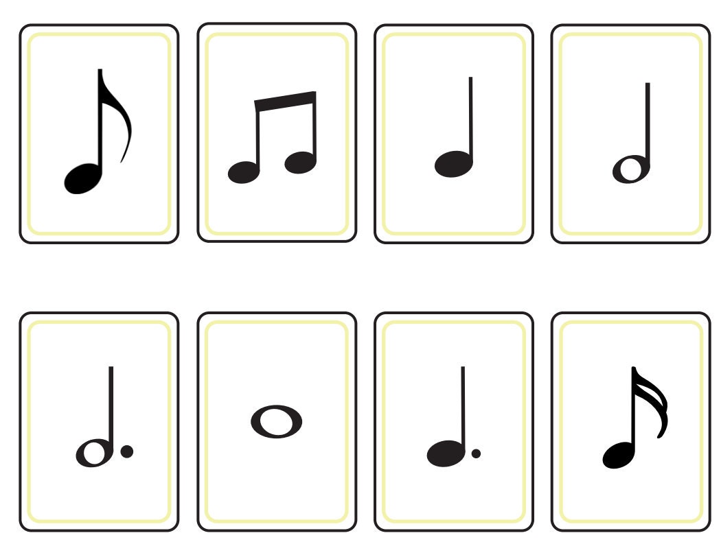 Printable Music Memory Card Game: Music Symbols, Homeschool Activity ...